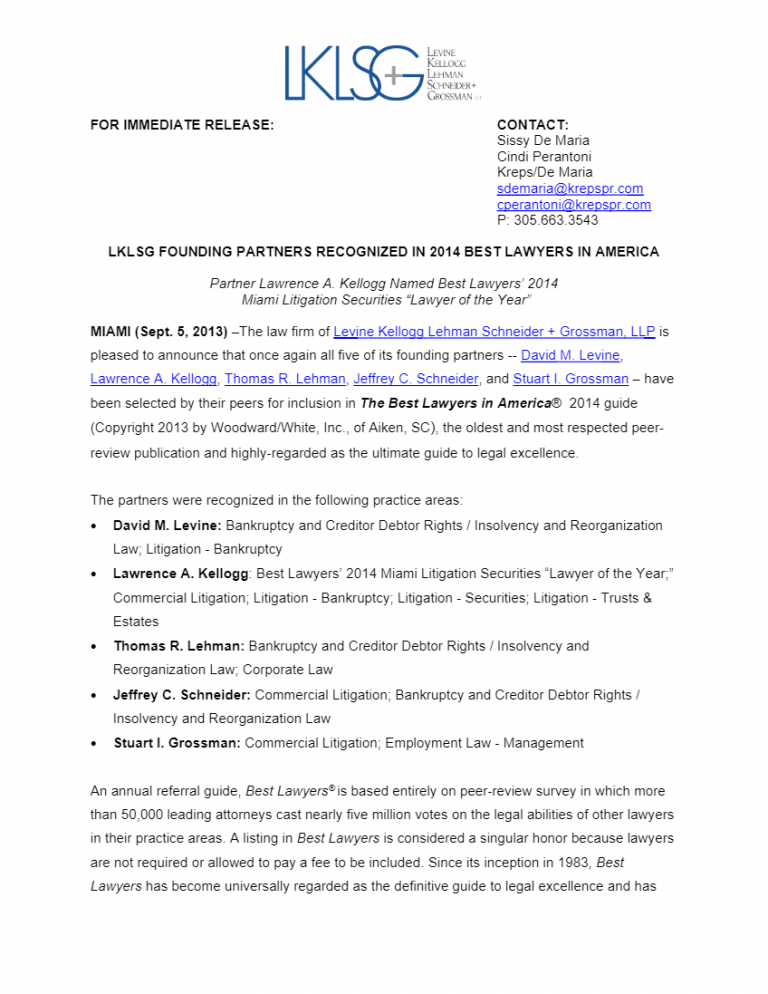 Stuart I. Grossman | LKLSG | Commercial Litigation Law Firm